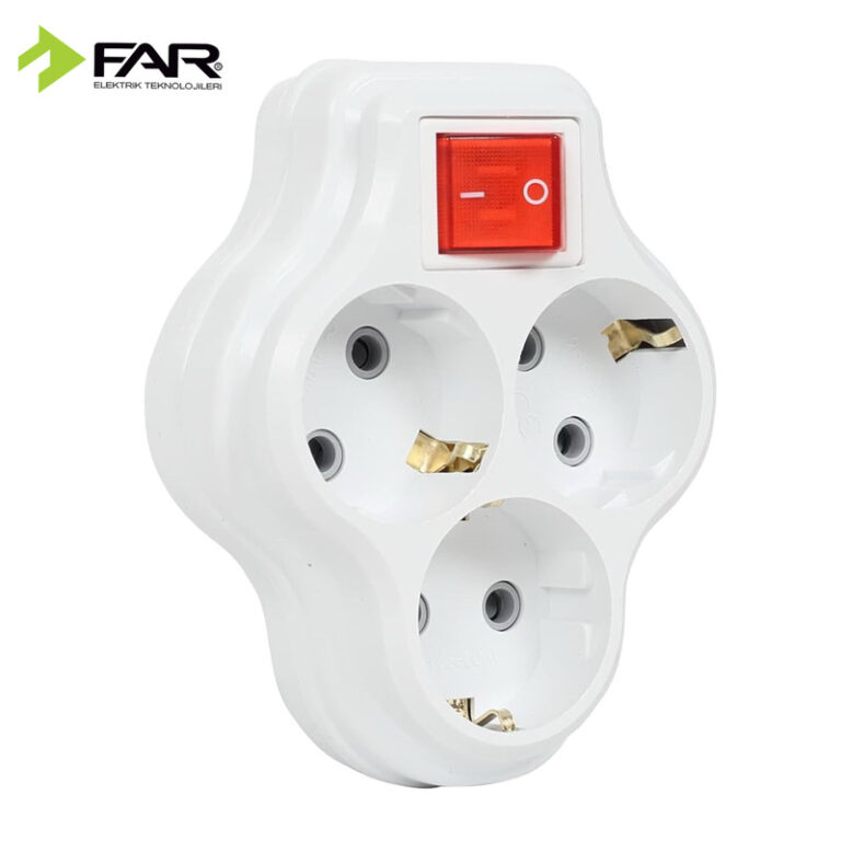 Fiche voleuse 03 prises avec interrupteur FAR - Bricaillerie