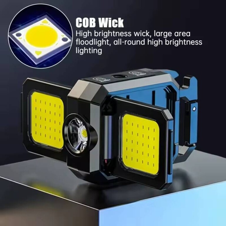 Mini lampe porte-clés COB Rechargeable USB pliable 90 ° - Bricaillerie